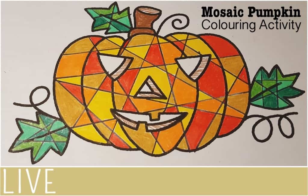 Mosaic Pumpkin Colouring Activity - EverythingMom