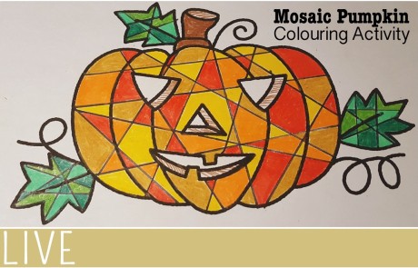 Mosaic Pumpkin Colouring Activity - EverythingMom