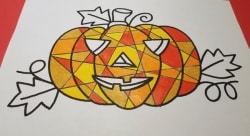 Mosaic Pumpkin Colouring Activity - EverythingMom